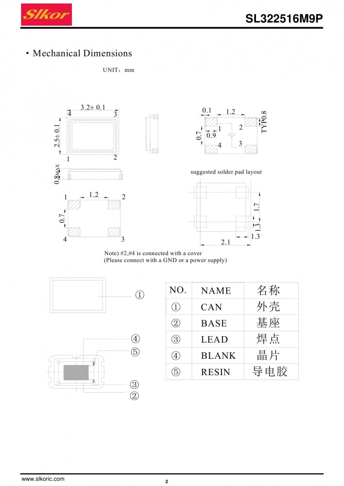 SL322516M9P technical document page 2
