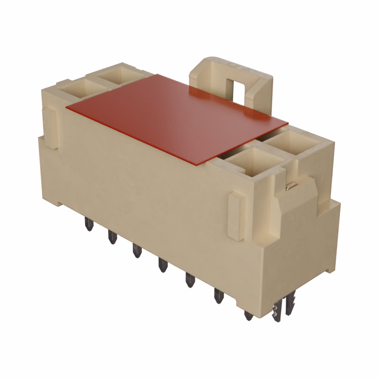 Ultra-Fit Vertical Header, 3.50mm Pitch, Dual Row, 14 Circuits, with Solder Clips, 0.38µm Gold (Au) Plating, Natural, Glow-Wire Capable, Embossed Tape on Reel, with Pick-and-Place Tape for sale