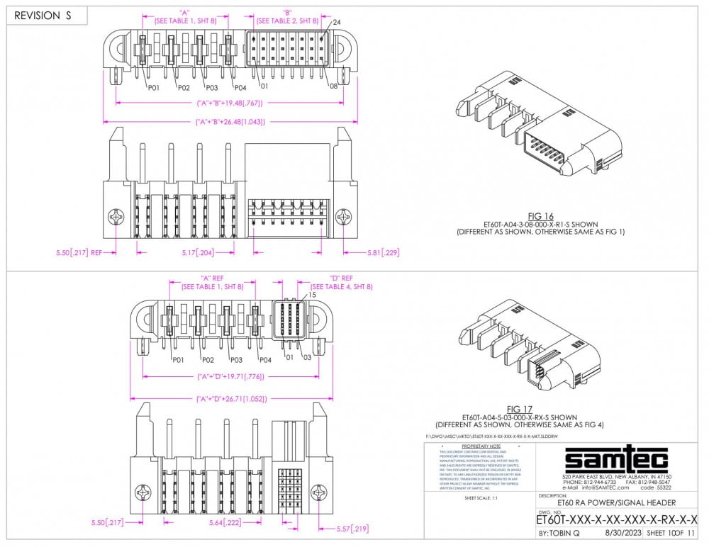 Samtec ET60 drawing page 10