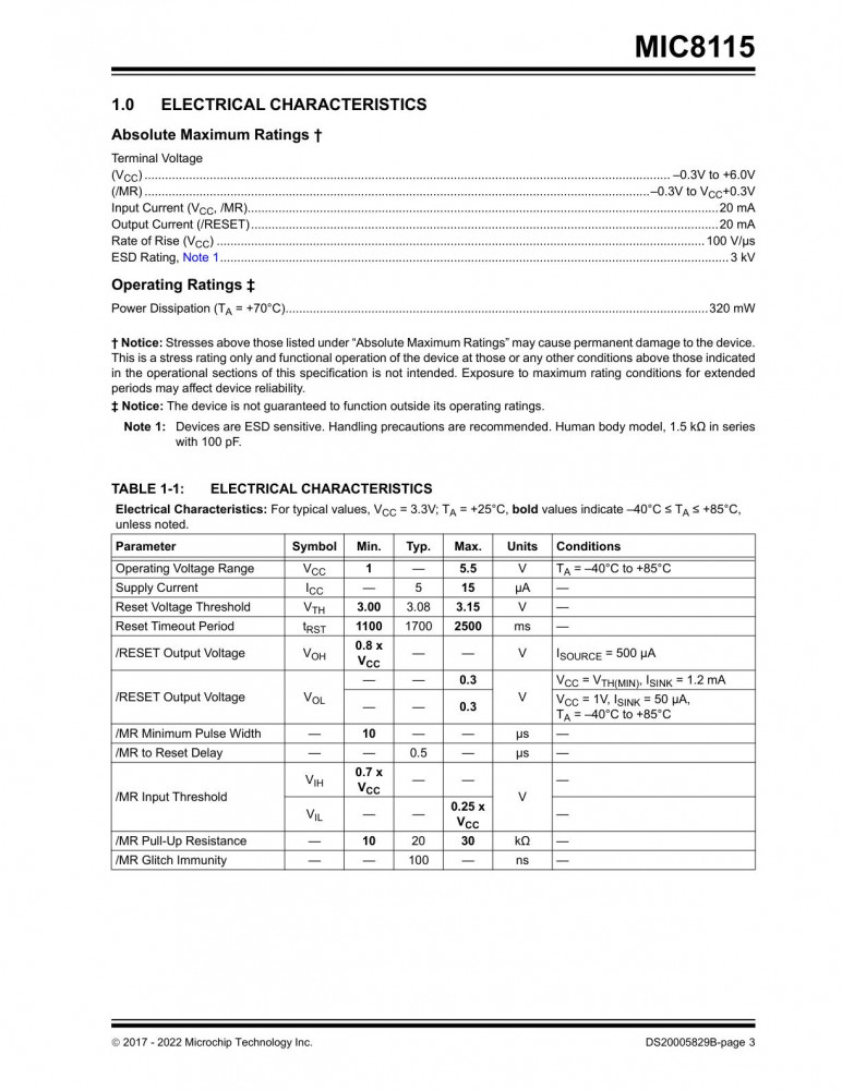 MIC8115 datasheet page 3