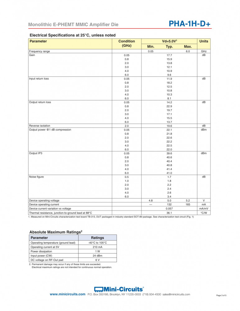 PHA-1H-DG+ datasheet page 3