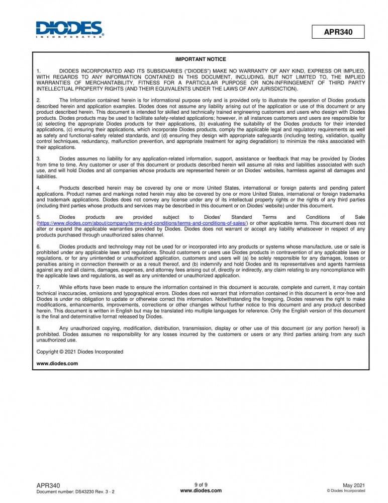 APR340W6-7 datasheet page 9