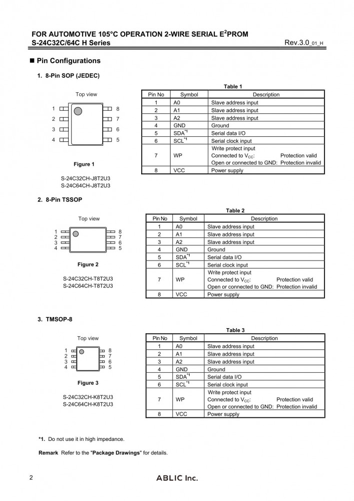 S-24C32C/64C datasheet page 2