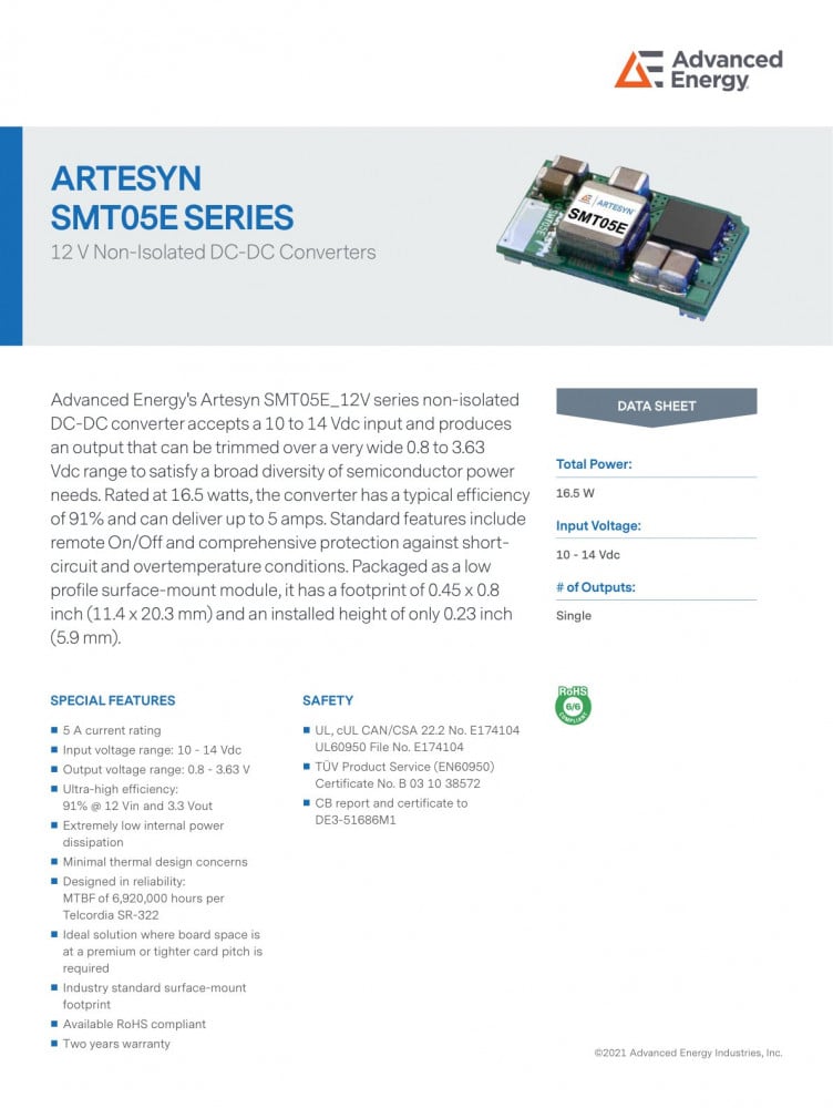 SMT05E-12W3V3J datasheet page 1