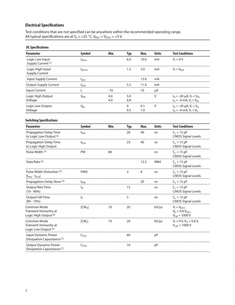 HCPL-7710 datasheet page 7