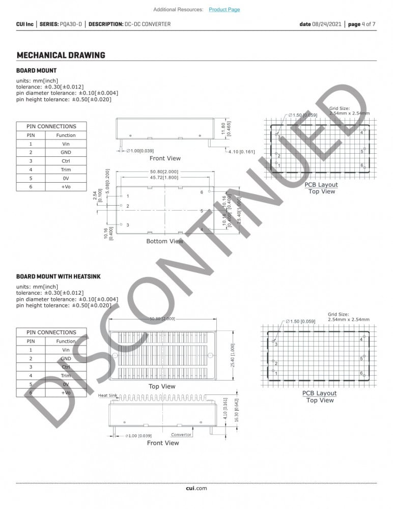 PQA30-D series datasheet page 4