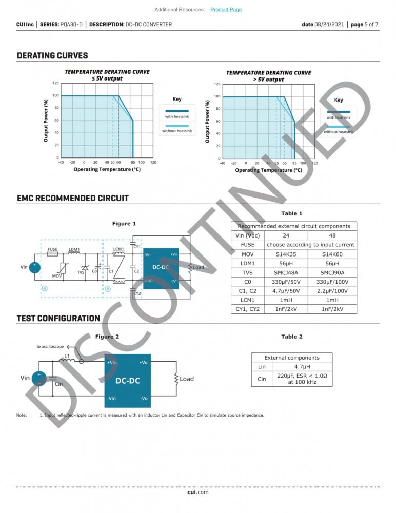 PQA30-D series datasheet page 5