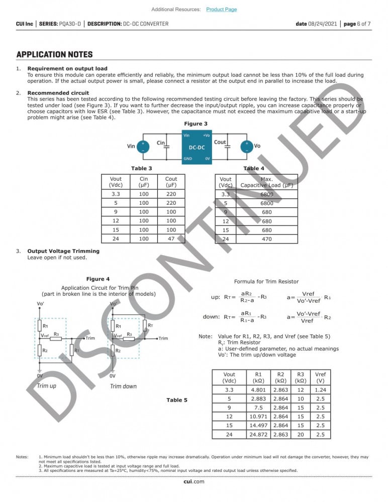 PQA30-D series datasheet page 6
