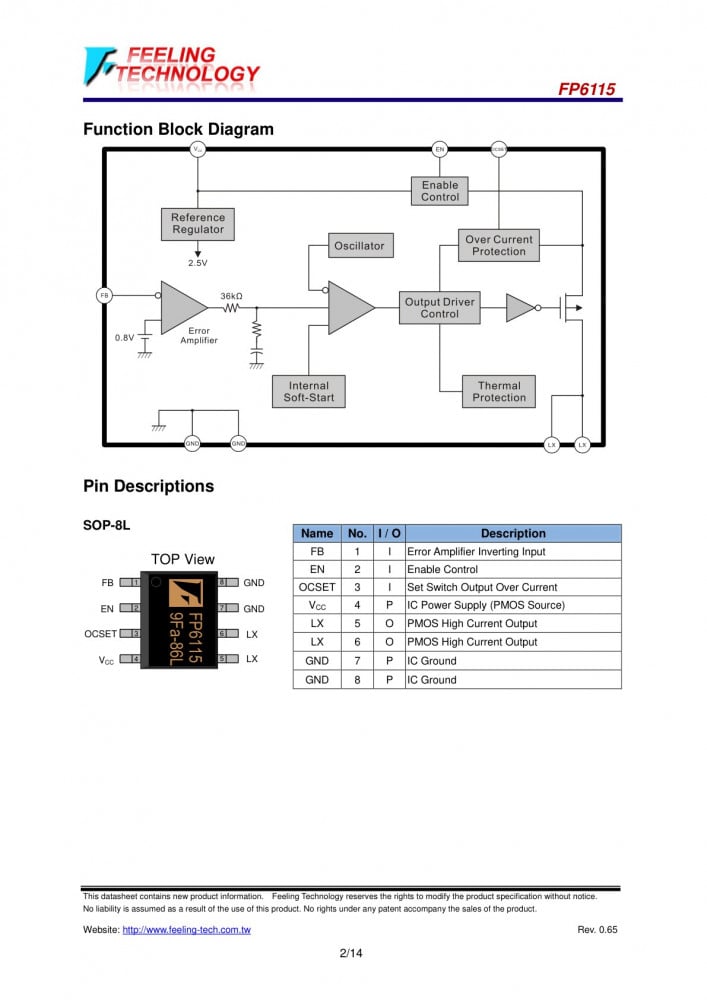 FP6115DR-G1 datasheet page 2