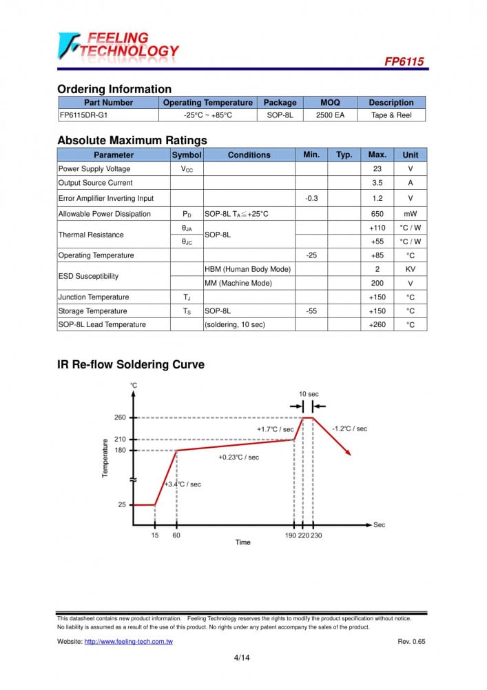 FP6115DR-G1 datasheet page 4