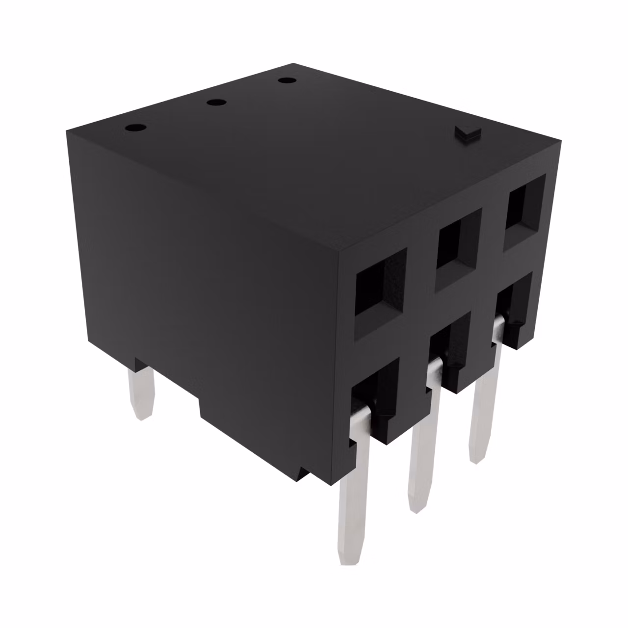 C-Grid III PCB Receptacle, 2.54mm Pitch, Dual Row, Right-Angle, Shrouded, 50 Circuits, 0.38µm Gold (Au) Plating, Straight PCB Pins