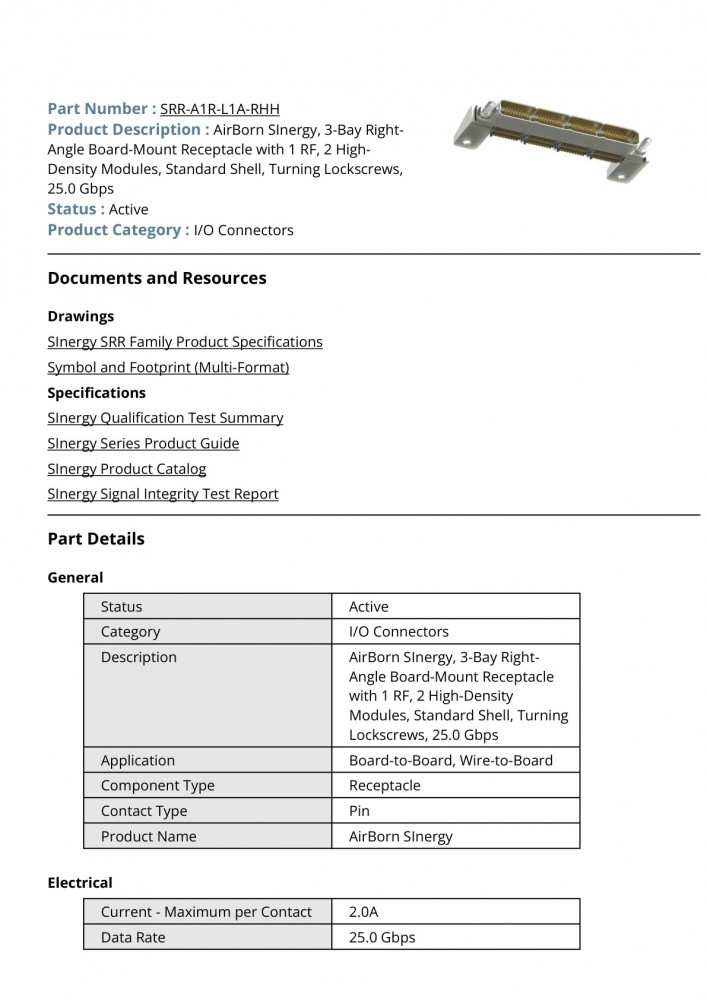 SRR-A1R-L1A-RHH technical document preview, page 1