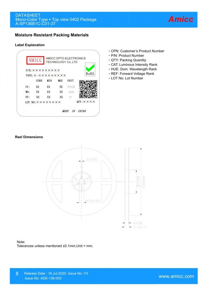 A-SP136B1C-C01-3T datasheet page 8