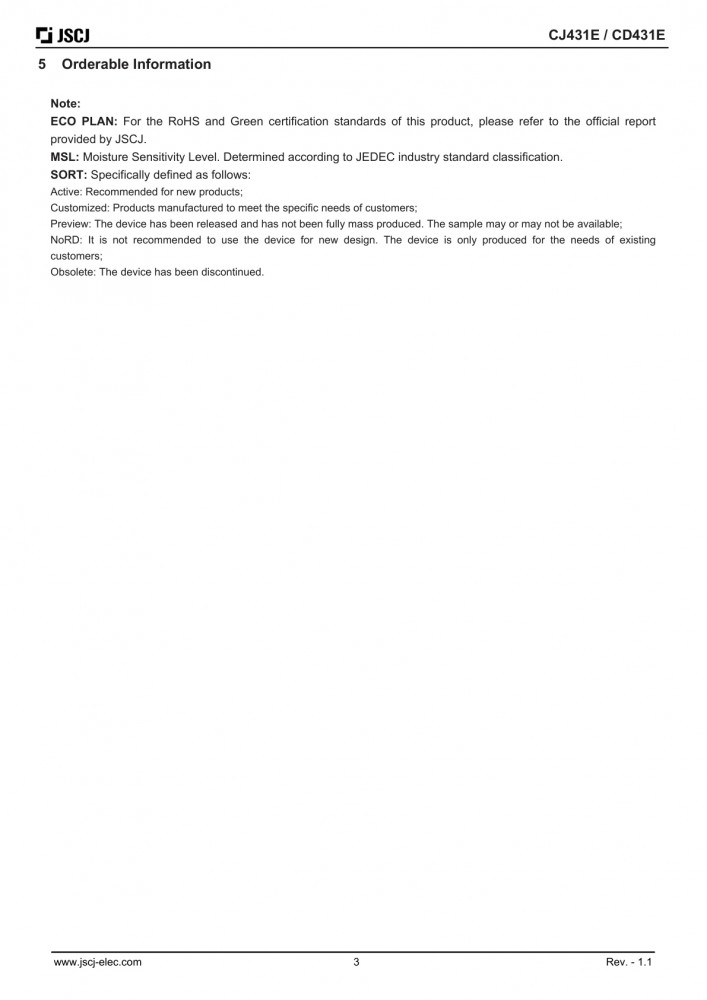 CJ431E datasheet page 3