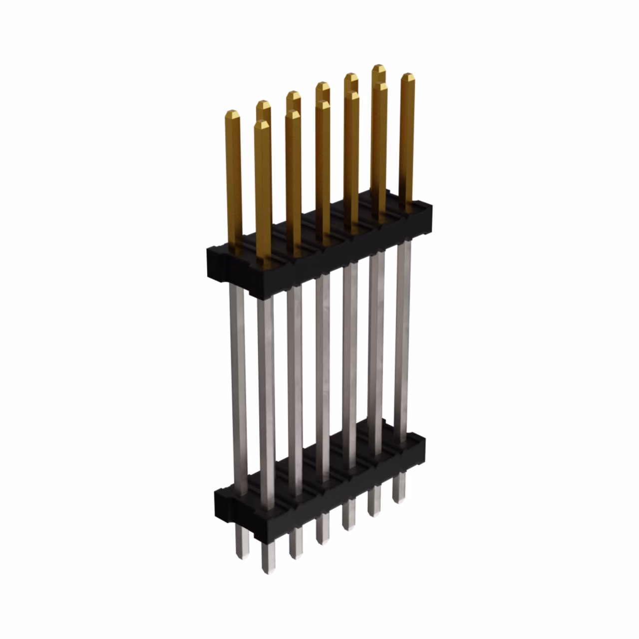 Milli-Grid Header, Dual Row, Dual Body, Through Hole, Vertical, 12 Circuits, 0.76µm Gold (Au) Plating, 15.22mm Stacking Height, Tray, Lead-Free for sale