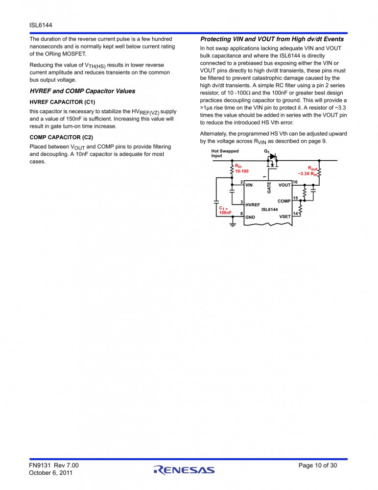 ISL6144 datasheet page 10