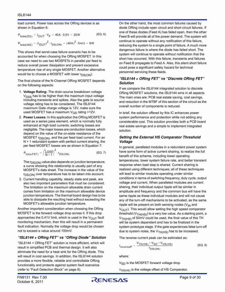 ISL6144 datasheet page 9