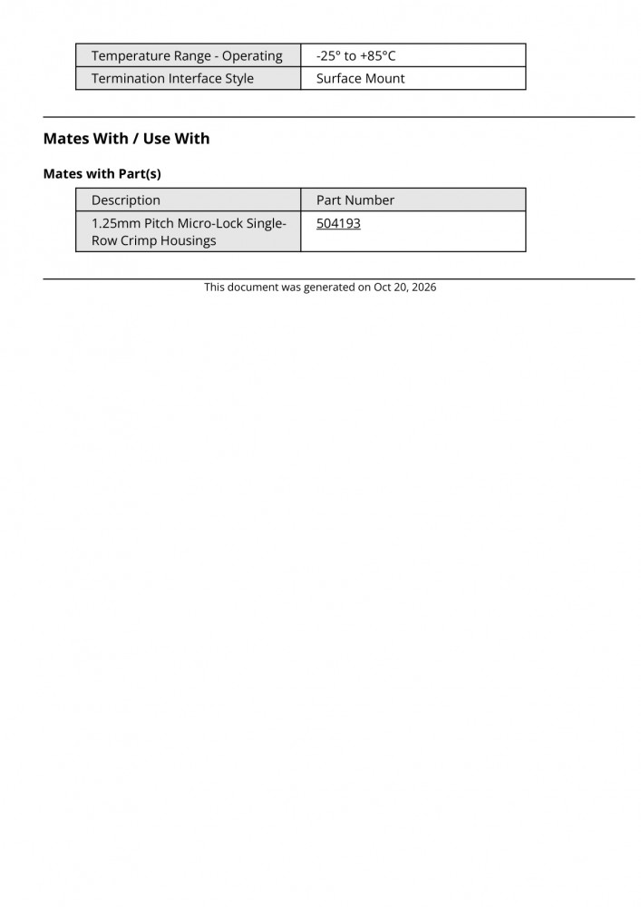 Product document image 3 for MOLEX 5041940470