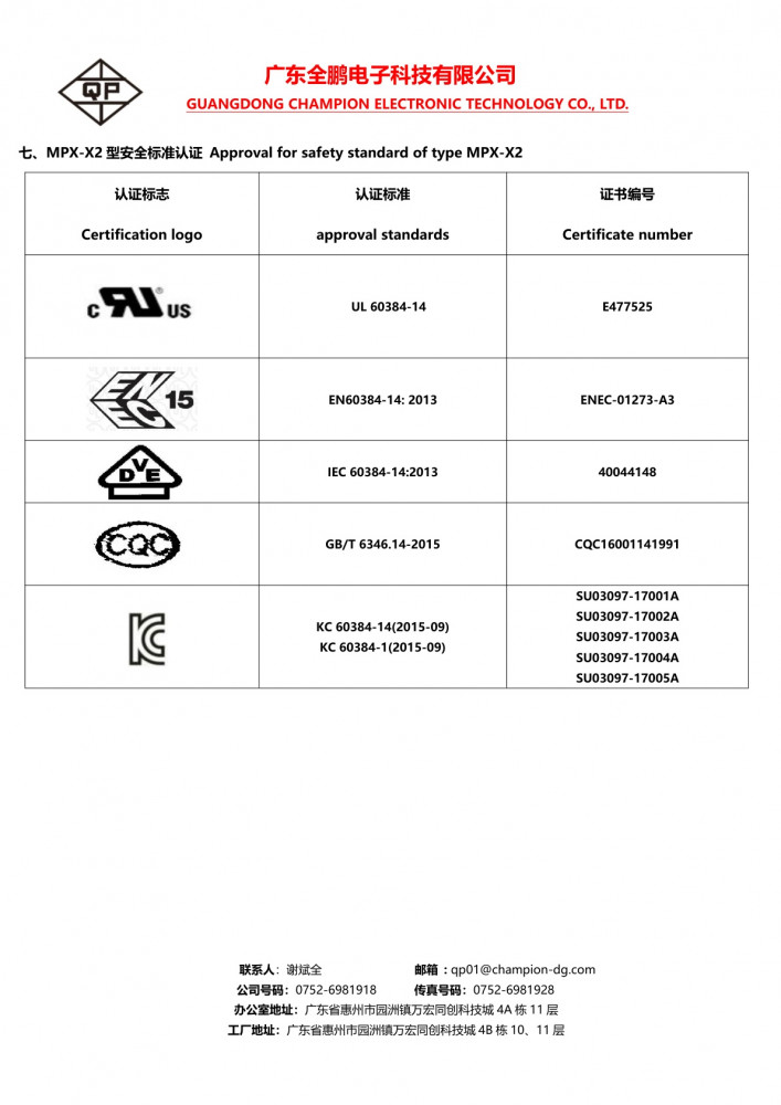 CHAMPION MPX-X2 datasheet page 4