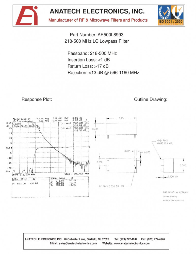 AE500L8993 technical document page