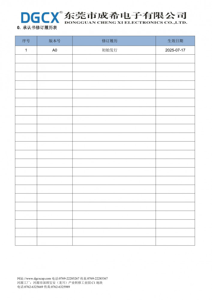 DGCX specification page 3