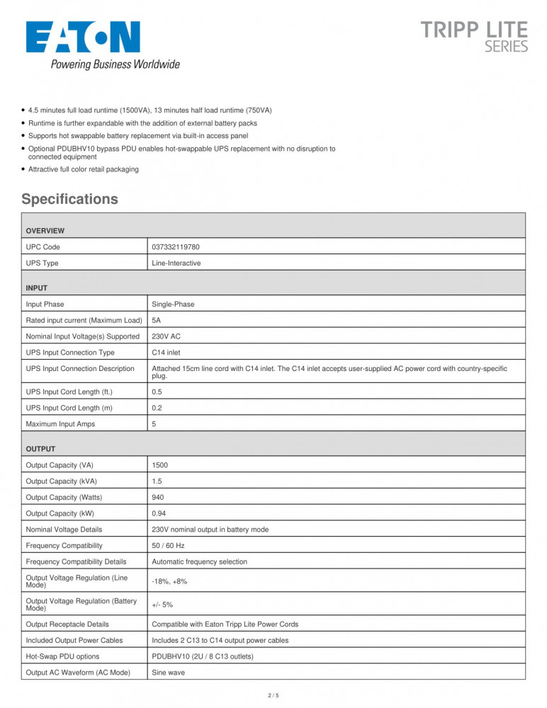 OMNIVSINT1500XL document page 2
