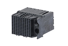 Impact 100 Ohm 4 Pair Right-Angle Daughtercard Receptacle, Right Guided,  10 Columns, 120 Circuits, Plated Through Hole Dimension 0.46mm, Polarizing Key Position C, Lead Free