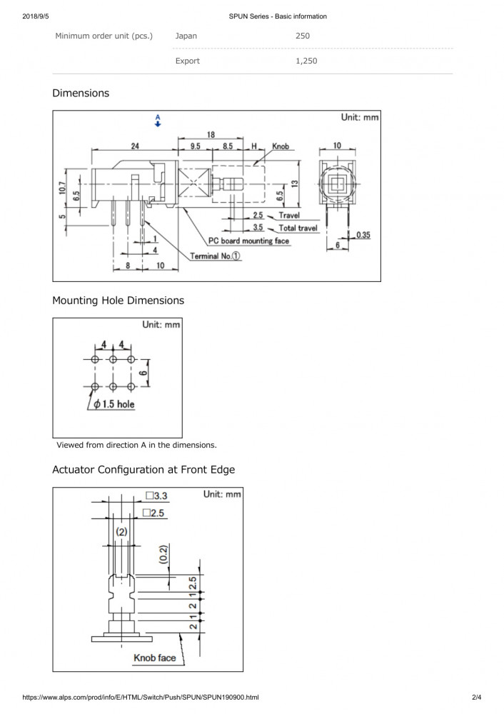 SPUN190900 technical drawing page 2