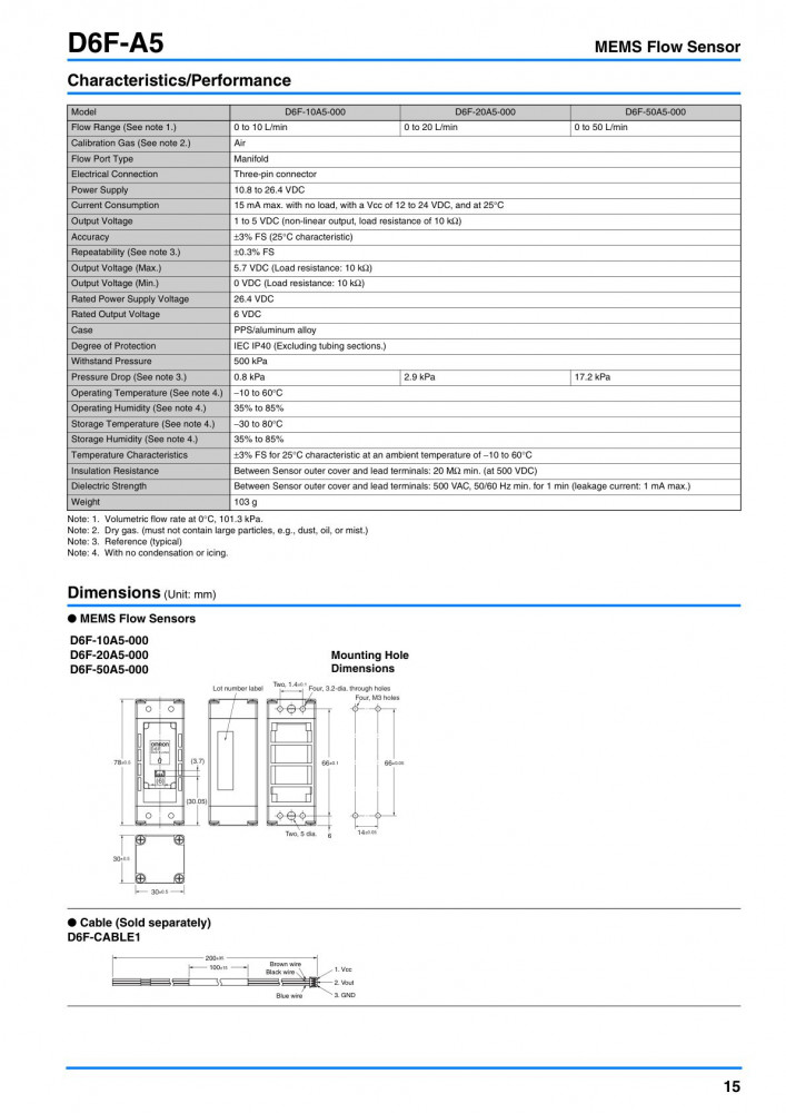 D6F-10A5-000 technical document image, page 2