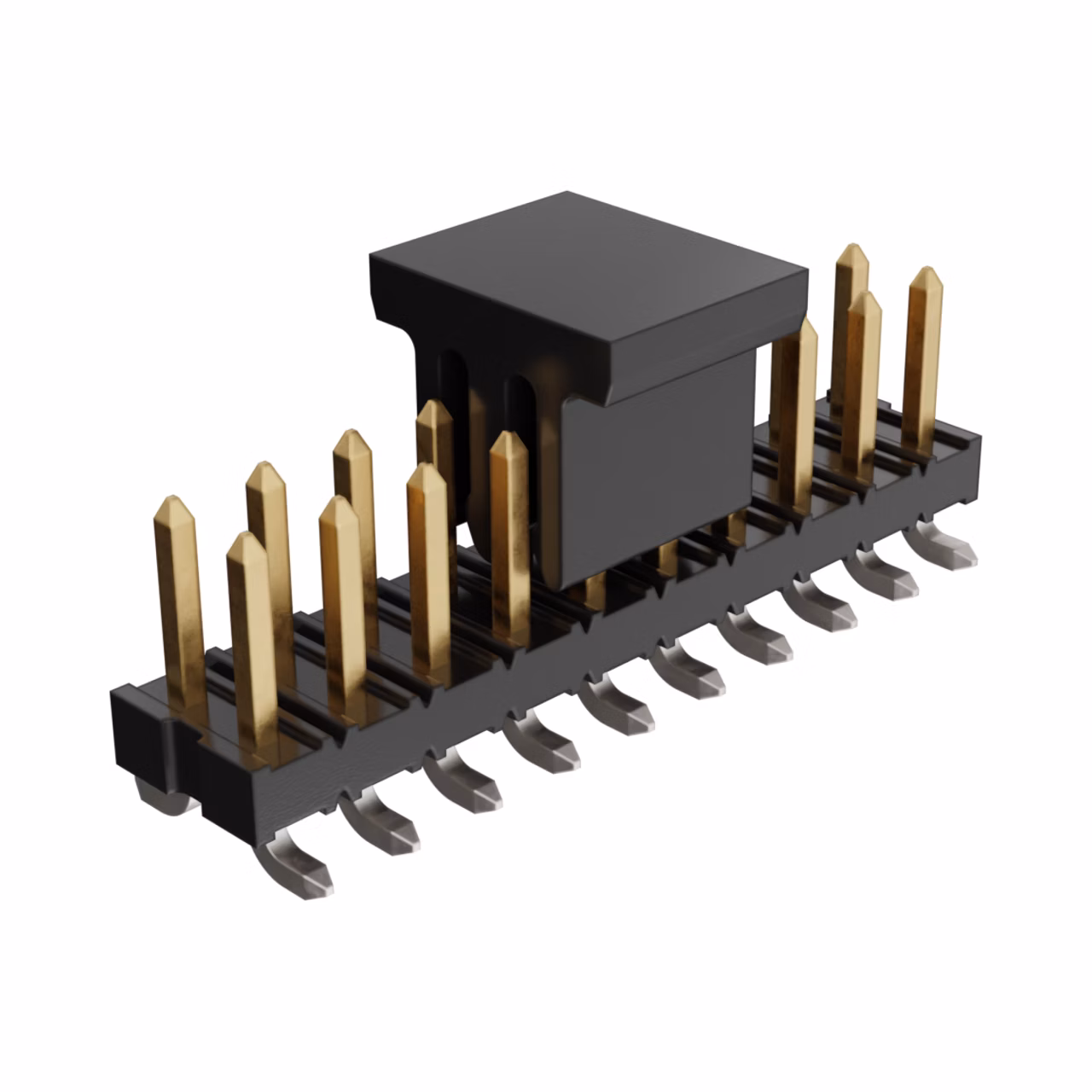 Milli-Grid Header, Vertical, Surface Mount, 20 Circuits (Void at circuit 5), 0.38µm Gold (Au) Plating, Mating Pin Length 3.80mm, with Cap, Tape and Reel, Lead-Free for sale
