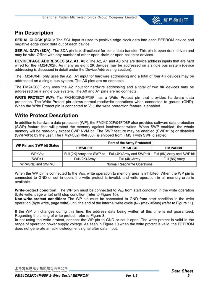 FM24C02F datasheet page 5