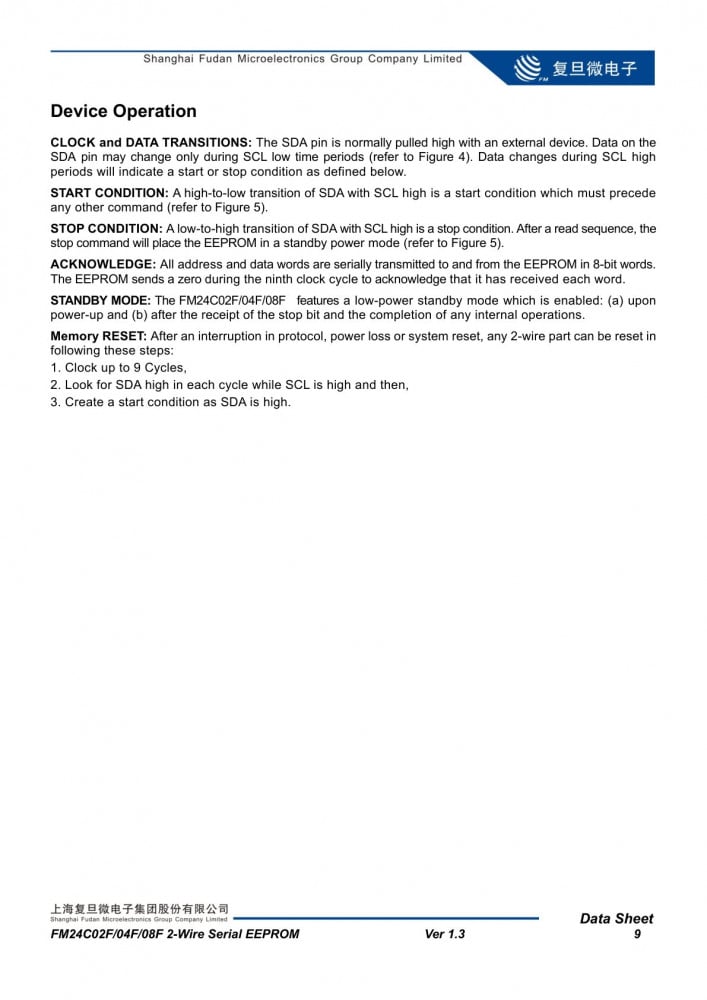 FM24C02F datasheet page 9