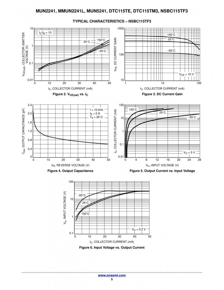 NSBC115TF3T5G datasheet page 5