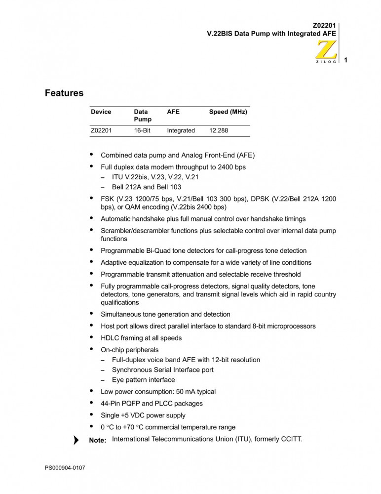 Z02201 datasheet page 5