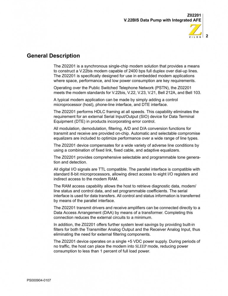 Z02201 datasheet page 6