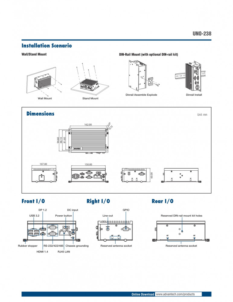 UNO-238 technical document page 2