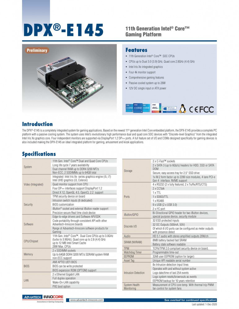 DPX-E145 technical document page 1