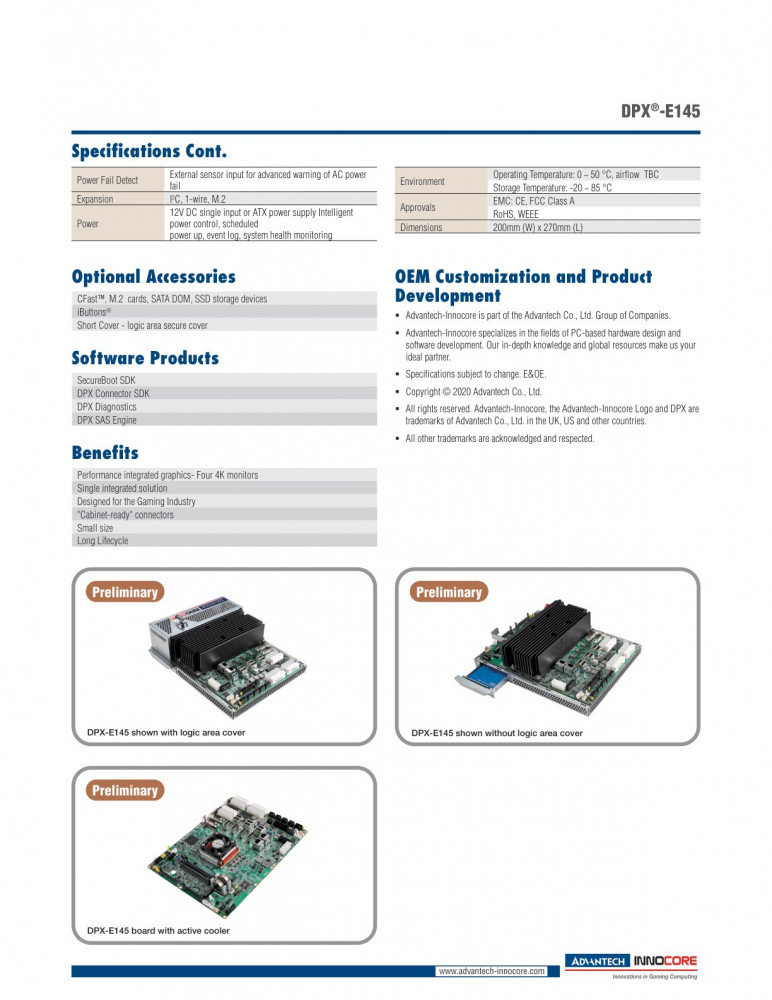 DPX-E145 technical document page 2
