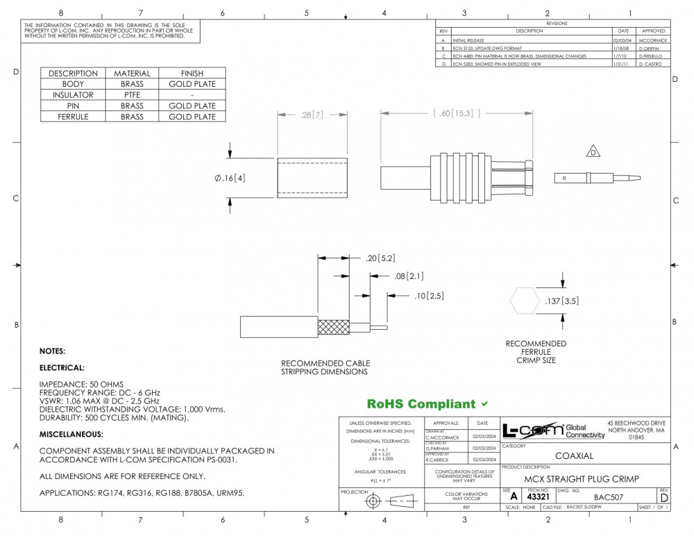 BAC507 technical document page
