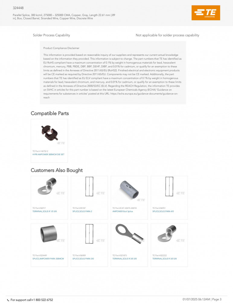TE Connectivity 324448 technical document page 3