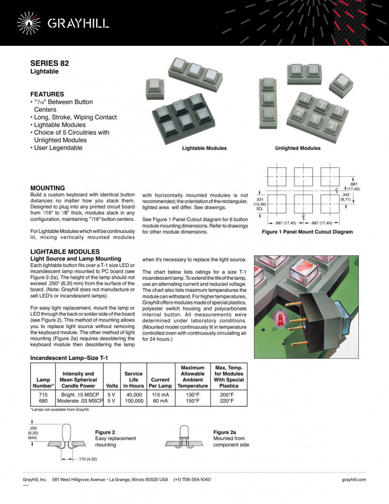 Grayhill Series 82 technical document page 1