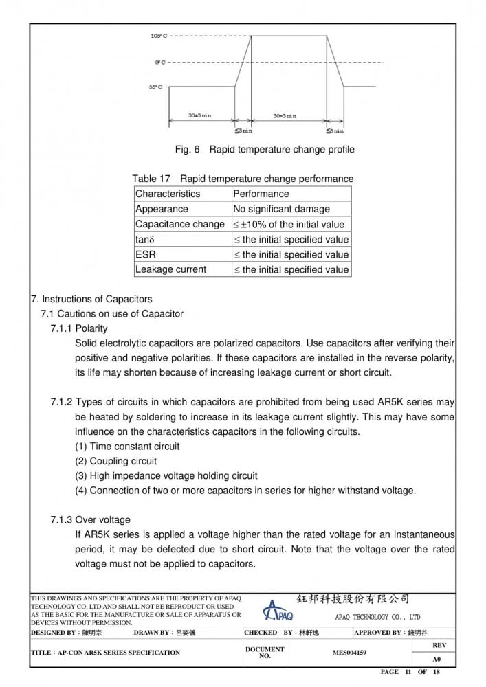 APAQ AR5K specification page 10