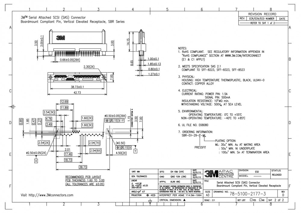 3M SBR-EV-29-P-ML technical drawing page 2
