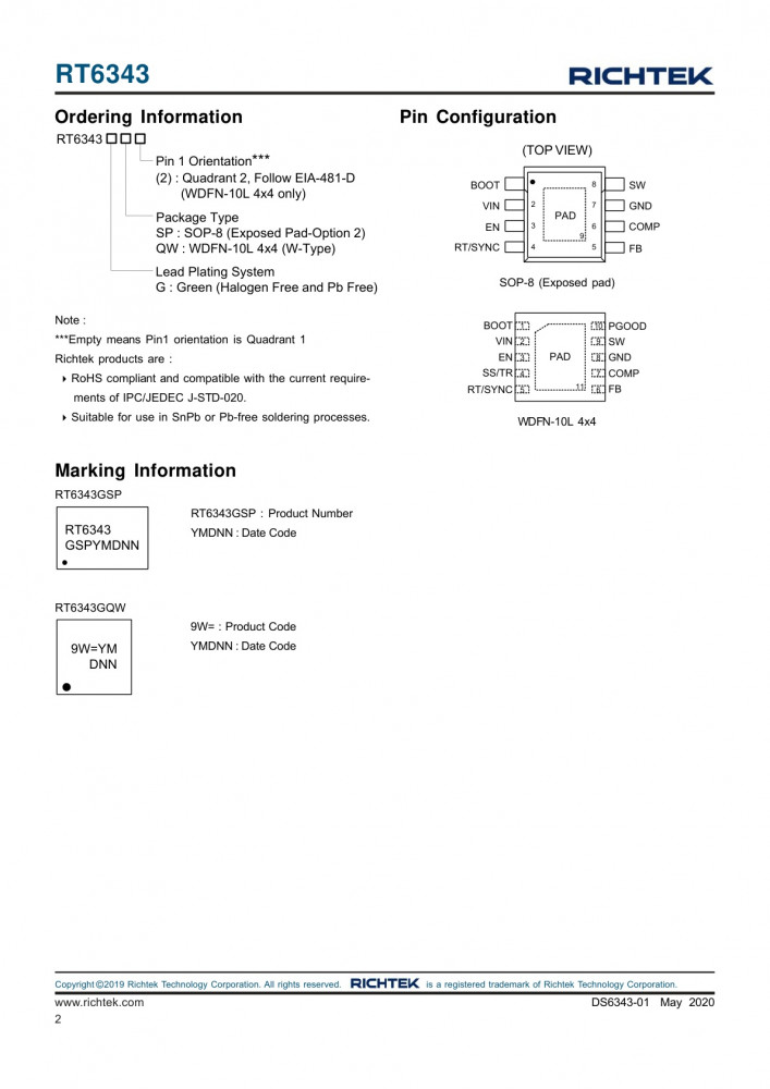 RT6343 technical document page 2