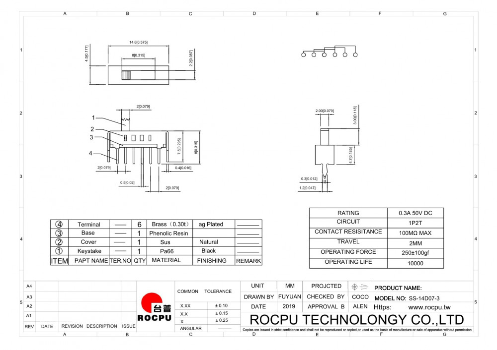 ROCPU SS-14D07-3 technical drawing