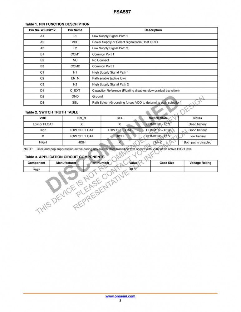 FSA557 technical document page 2