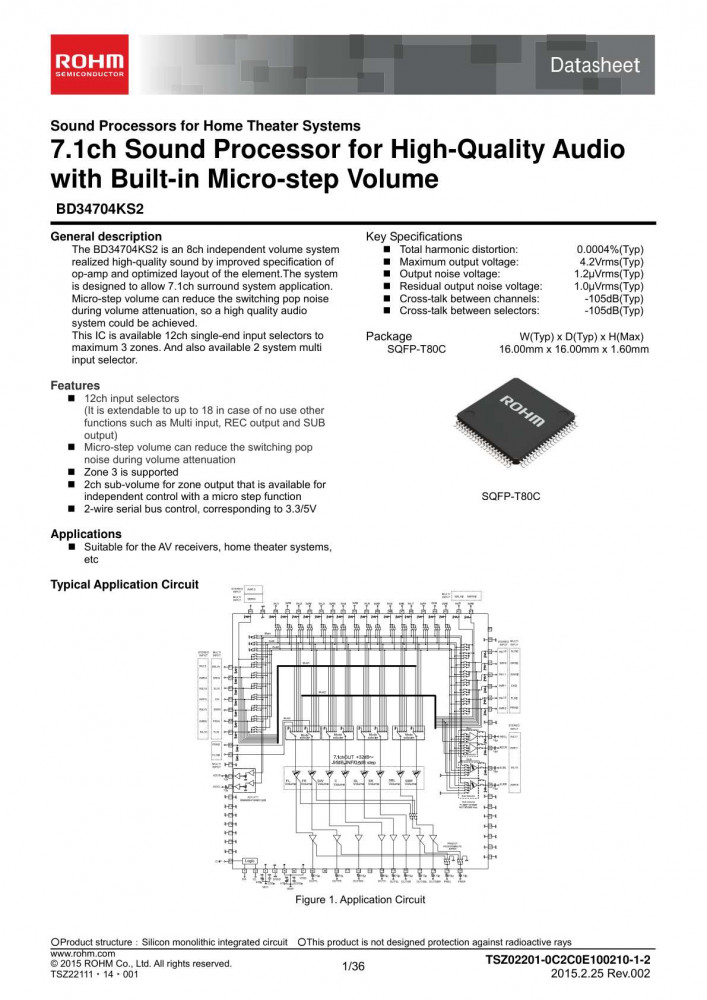 BD34704KS2 document preview, page 1