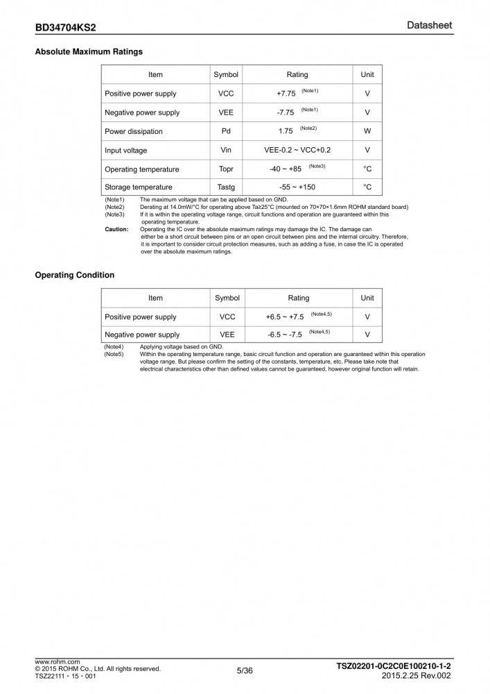BD34704KS2 document preview, page 5