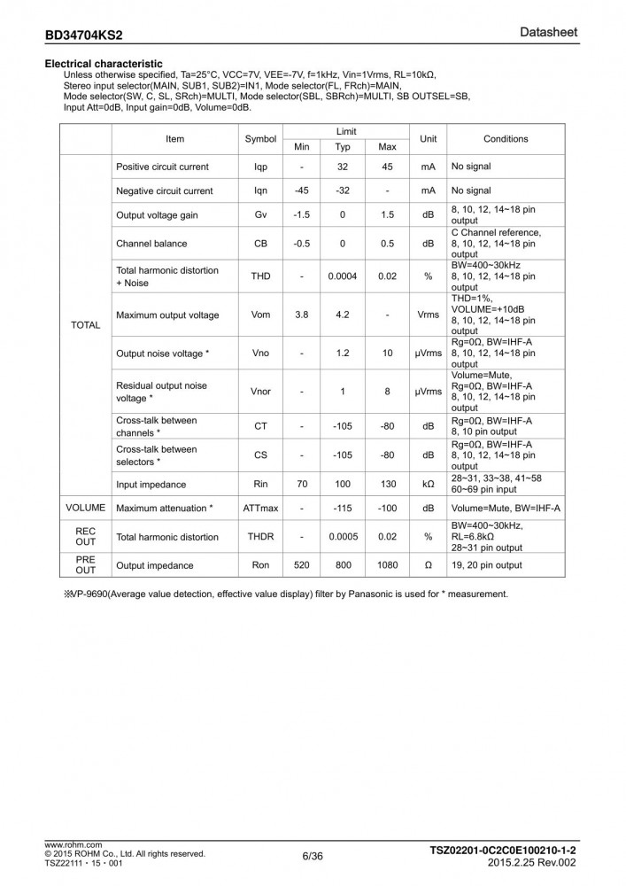BD34704KS2 document preview, page 6