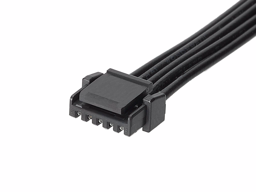 Micro-Lock Plus-to-Micro-Lock Plus Off-the-Shelf (OTS) Cable Assembly, 1.25mm Pitch, Single Row, 600.00mm Length, 5 Circuits, Black for sale